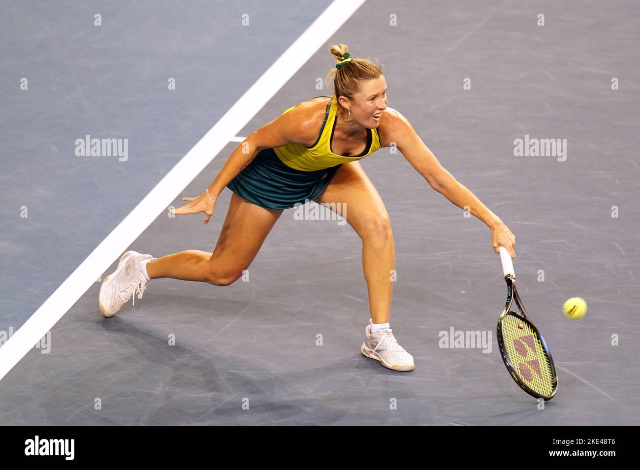 Australia's Storm Sanders in action during day three of the Billie Jean ...