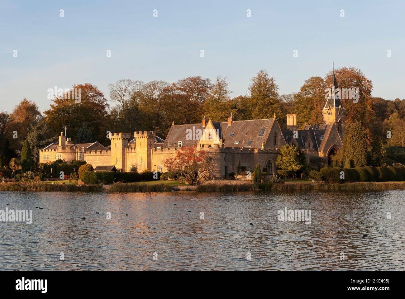 Lord Byron's home at Newstead Abbey, Nottinghamshire, showing the ...