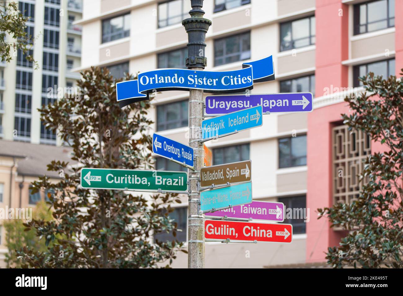A pole of road signs hi-res stock photography and images - Alamy