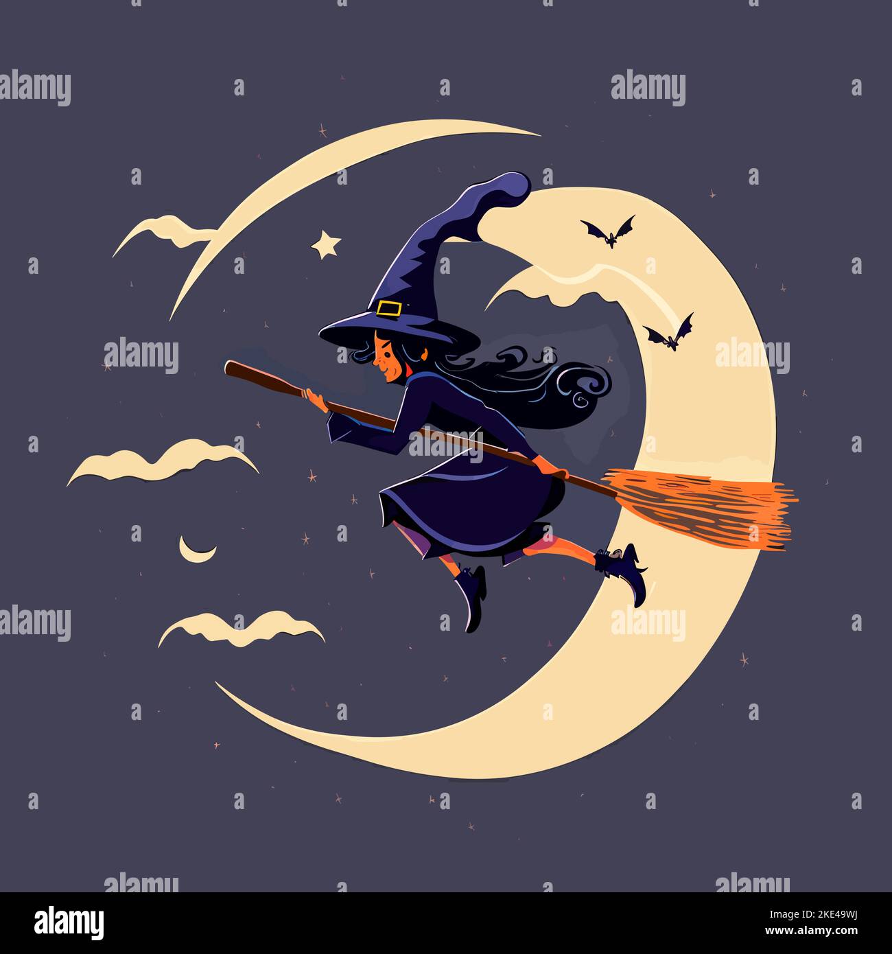 Riding on a broom hi-res stock photography and images - Alamy