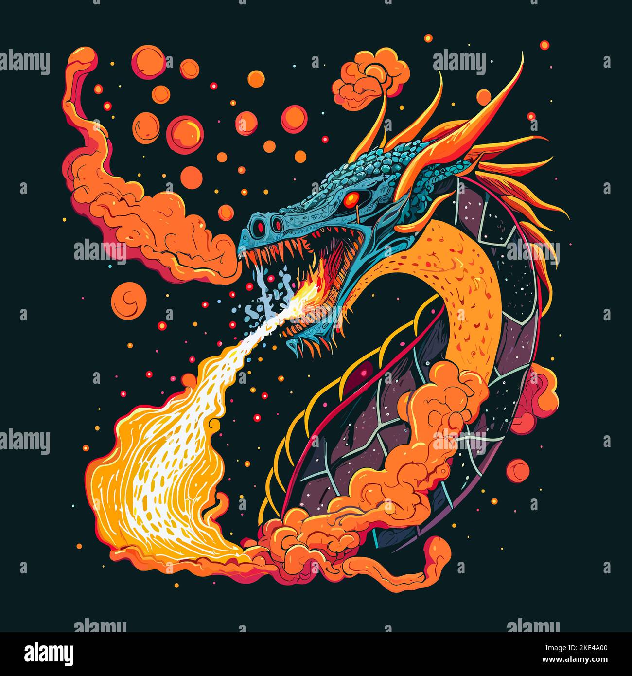 Spitting fire Stock Vector Images - Alamy