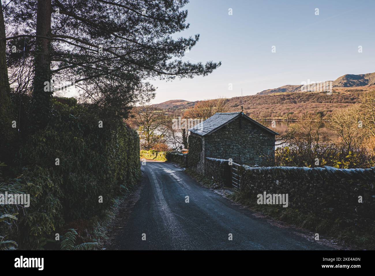 An old shack near a lake in Lake District Stock Photo - Alamy