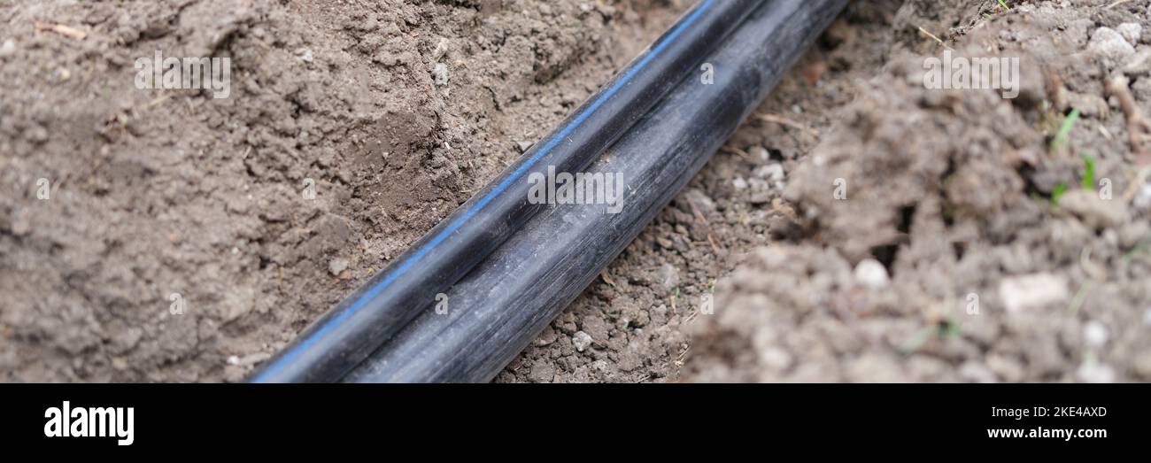 Black pvc sewer pipe Optical fiber communication and communication ...