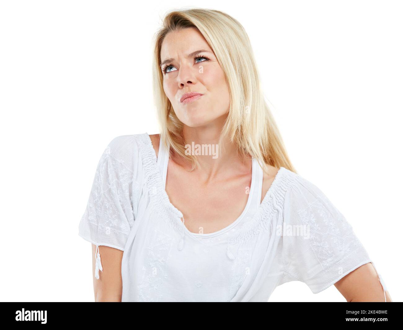 Why does it have to be so complicated. Studio shot of a young woman ...