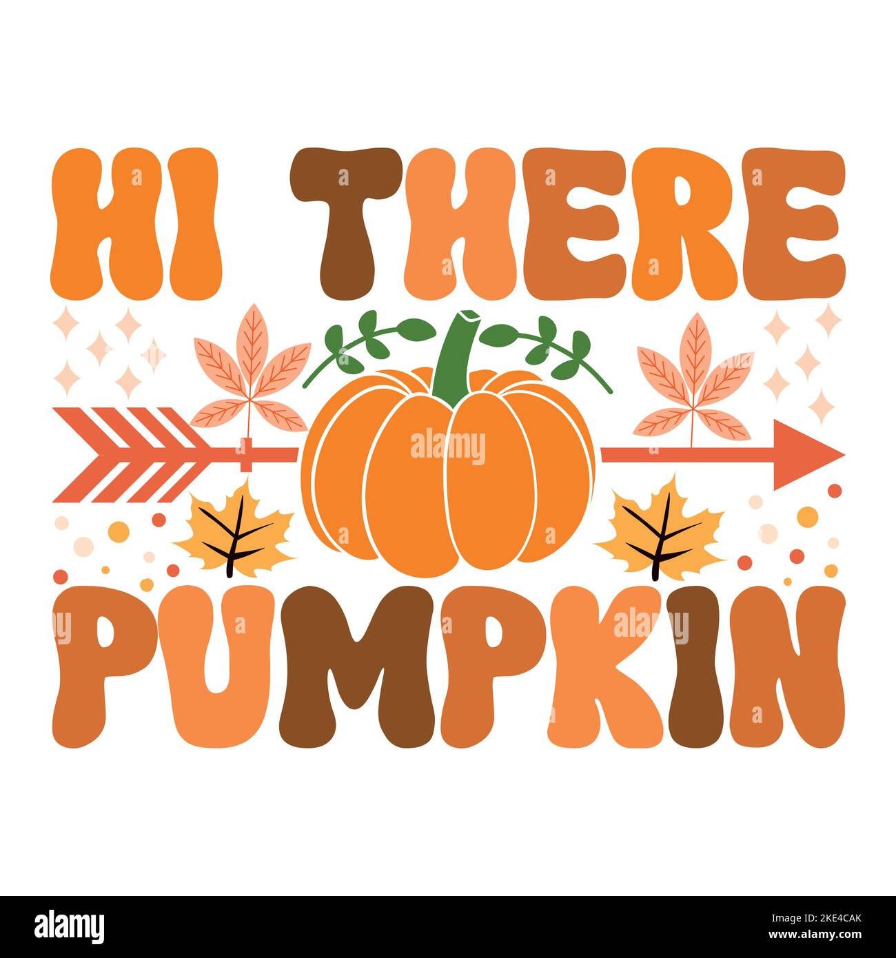 A Halloween background with hi there pumpkin text on white background ...