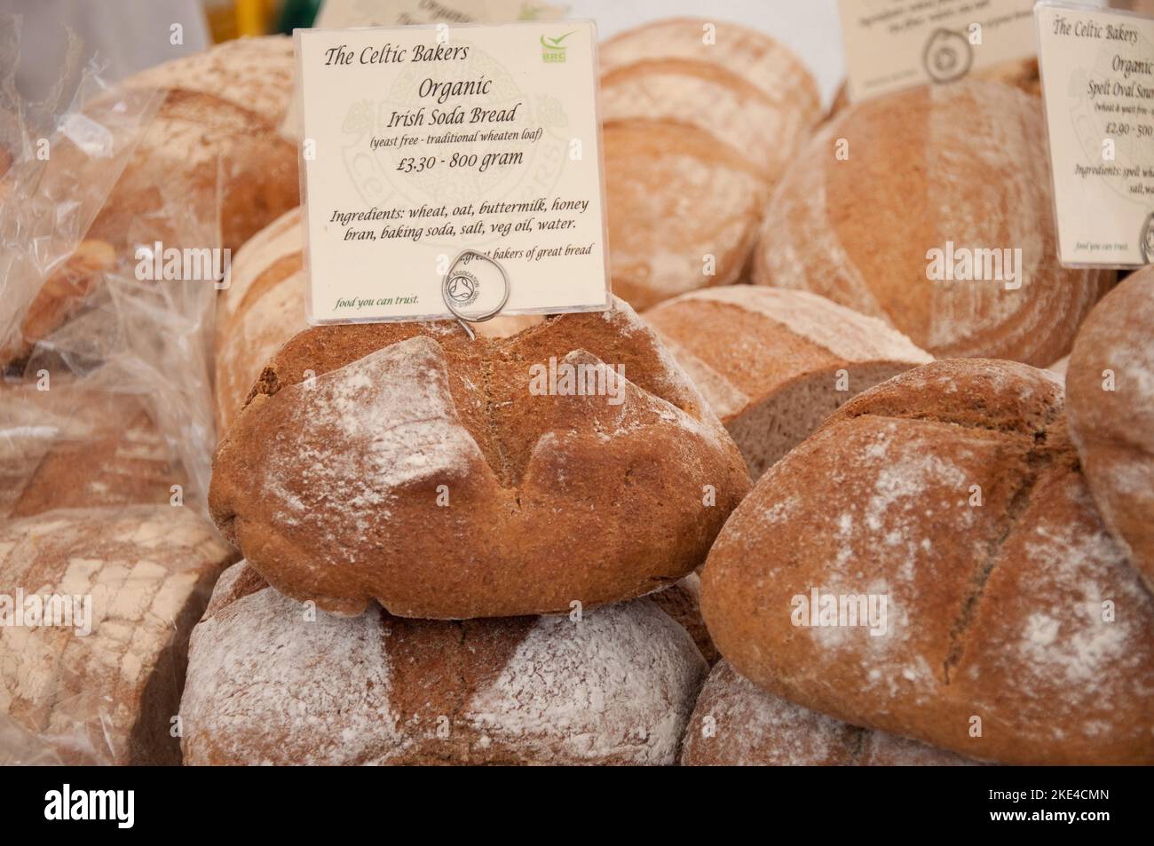 Organic Bread, Bread stall, Harringay Market, Harringay, London, UK ...