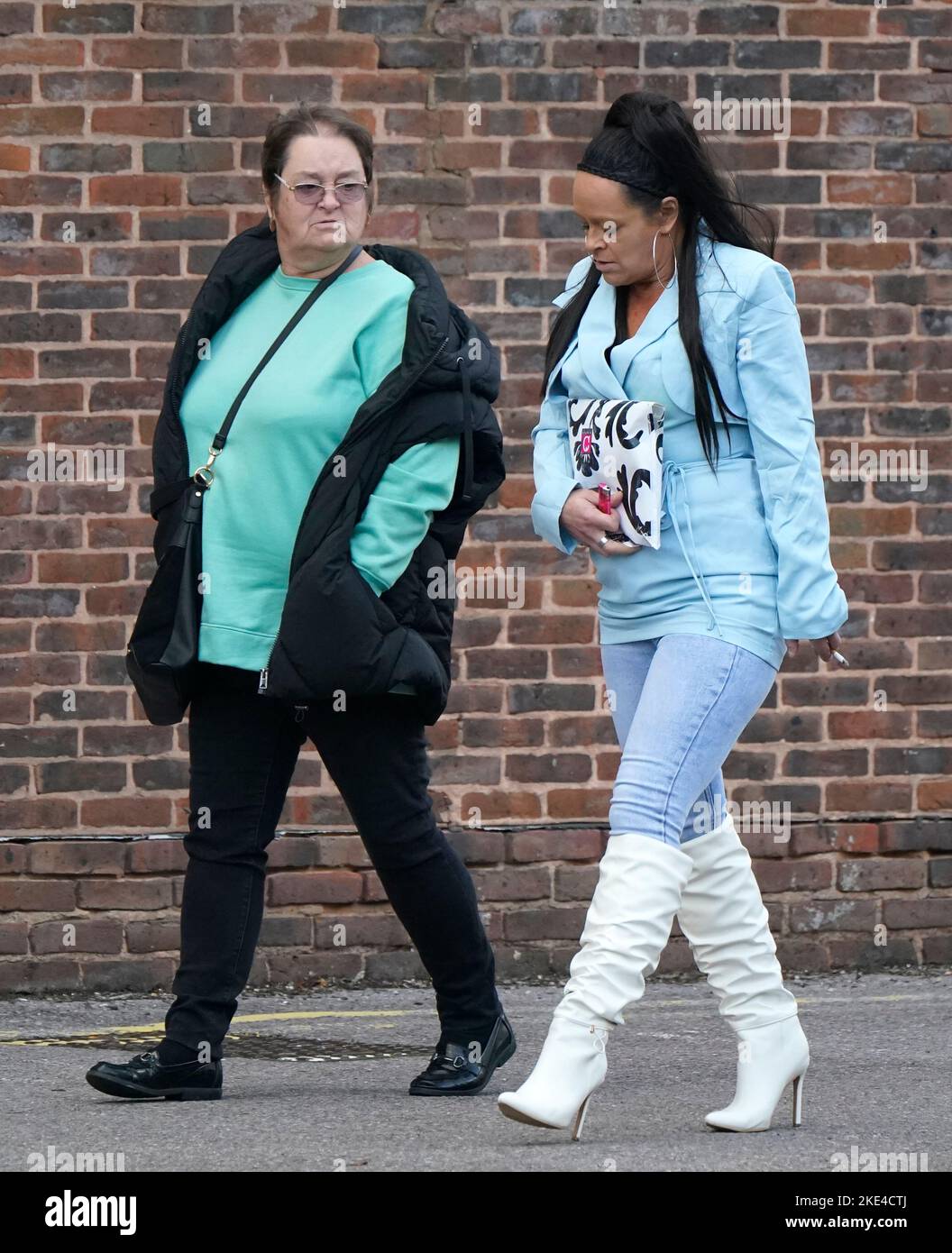 Lisa Garner (right), 45, of Botley Drive, Havant, Hampshire, leaves ...