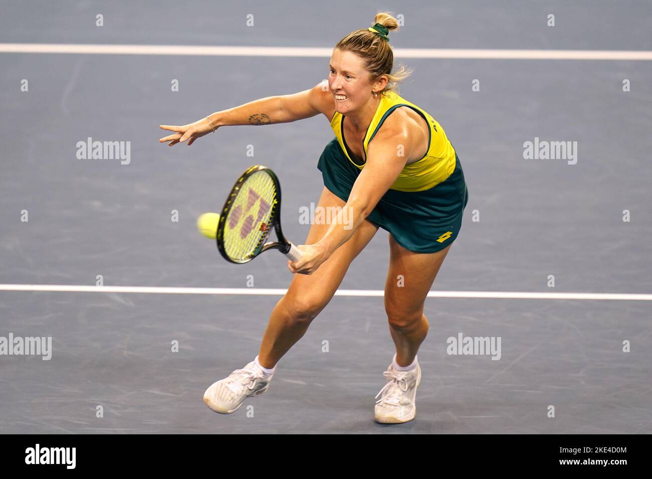 Australia's Storm Sanders in action during day three of the Billie Jean ...