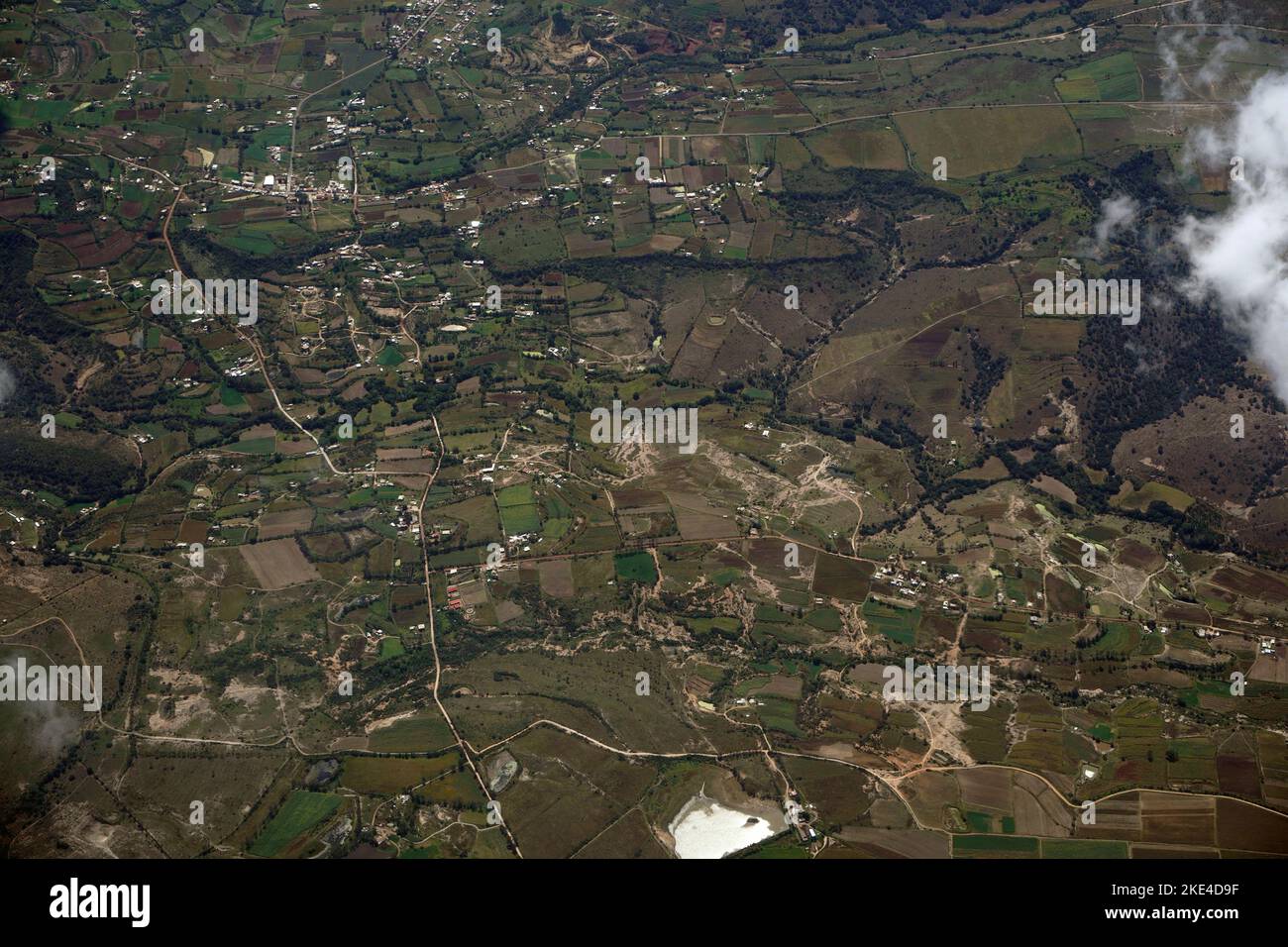 Leon Guanajuato aerial panorama landscape from airplane mexico Stock ...
