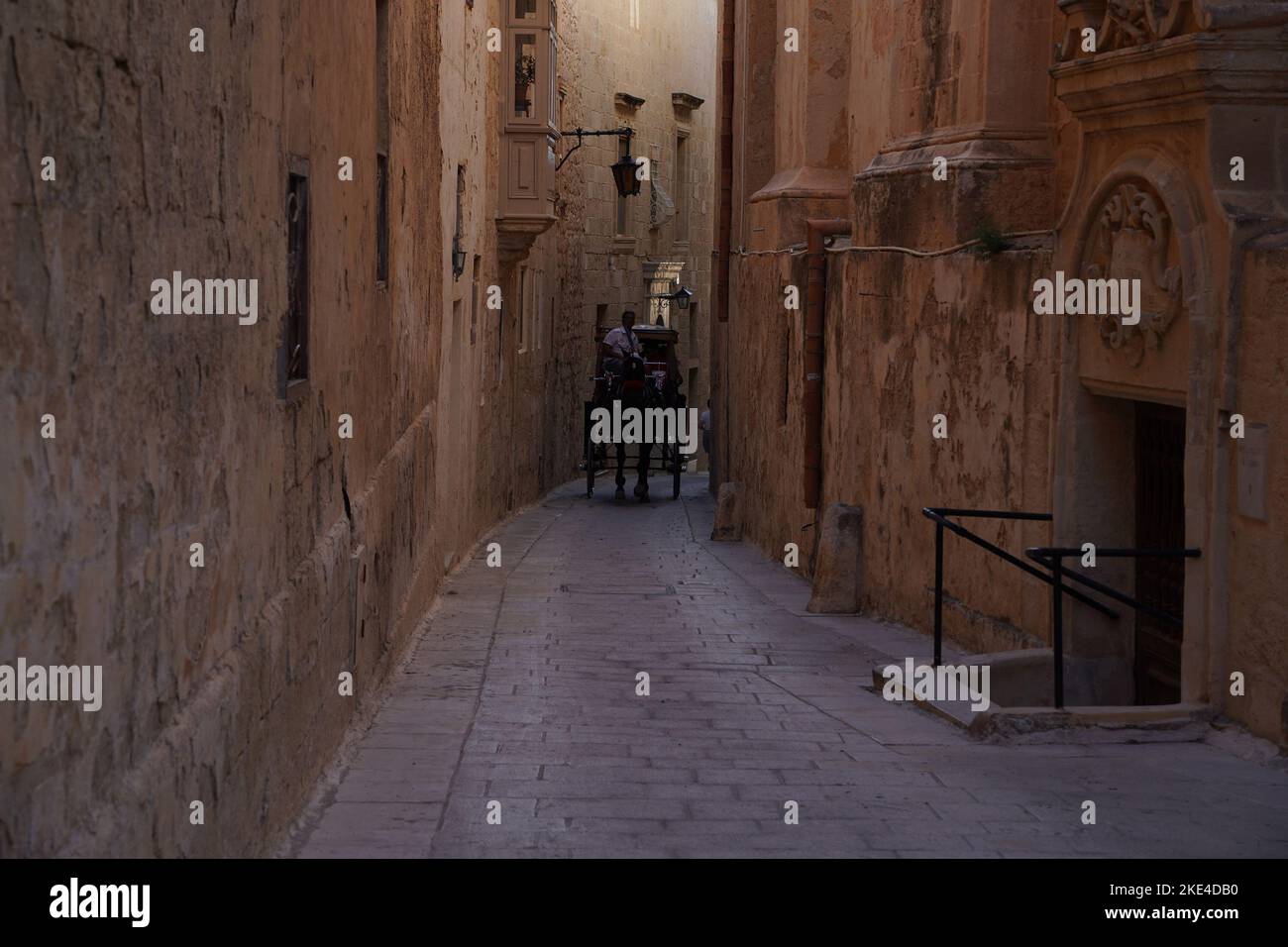 Malta Medina medieval village stone building street Stock Photo - Alamy