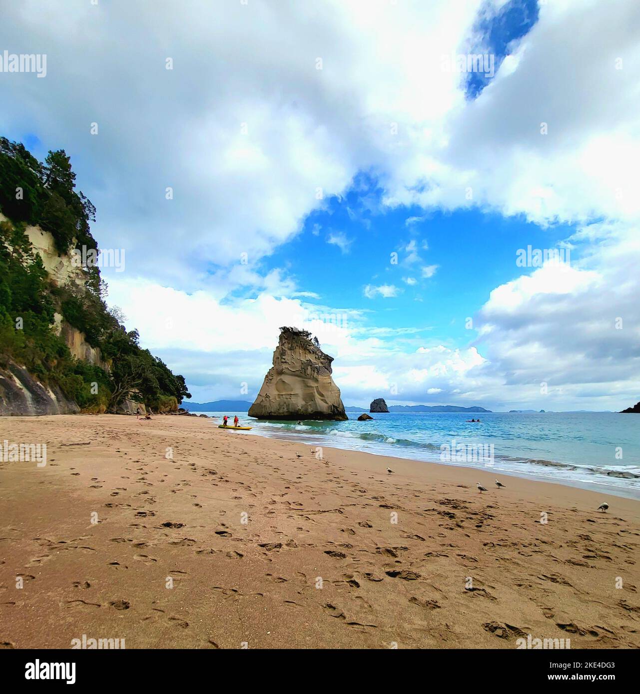 A scenic display of the Whanganui-A-Hei, Cathedral Cove marine reserve ...
