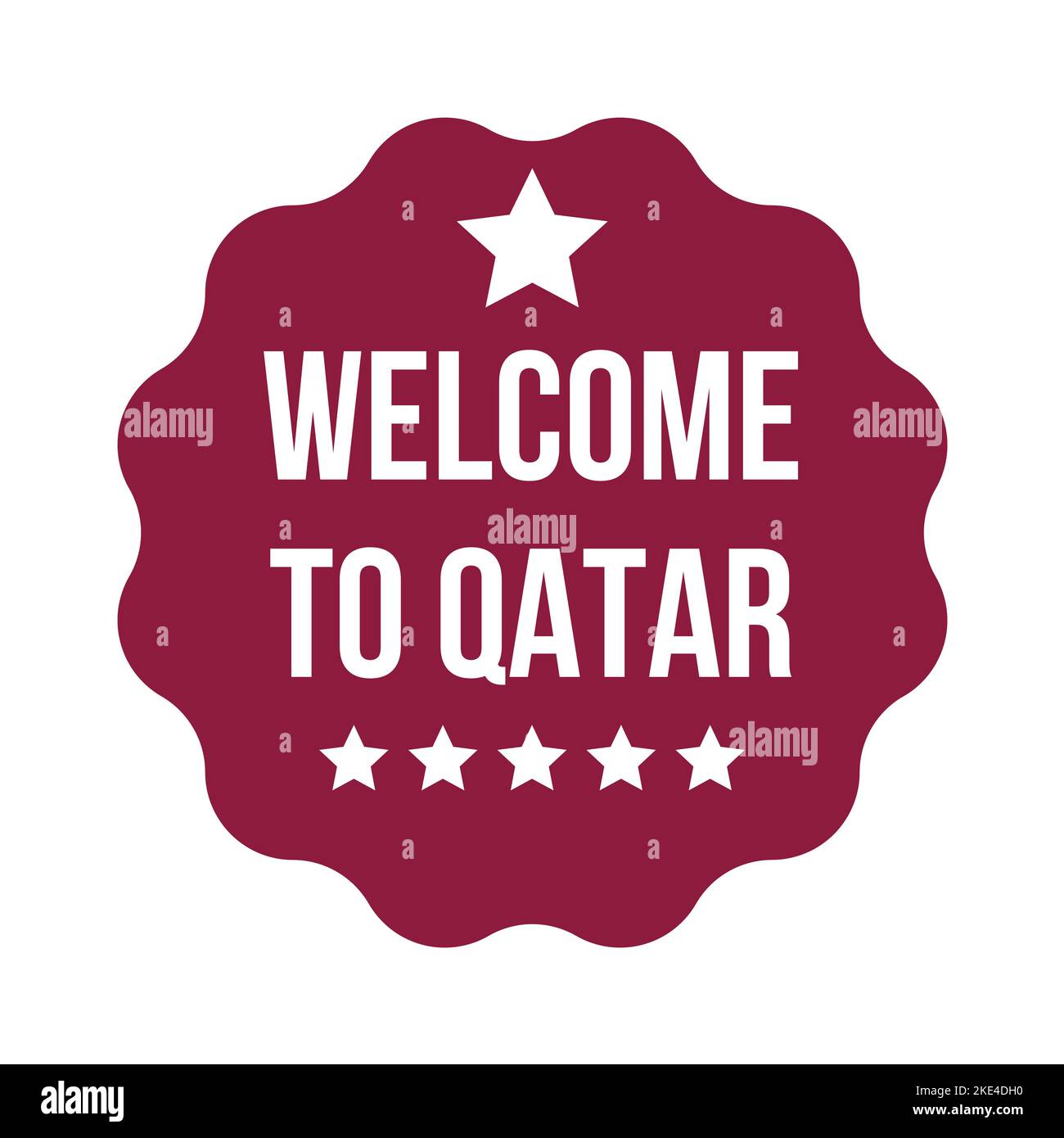 Welcome to Qatar symbol icon Stock Photo - Alamy