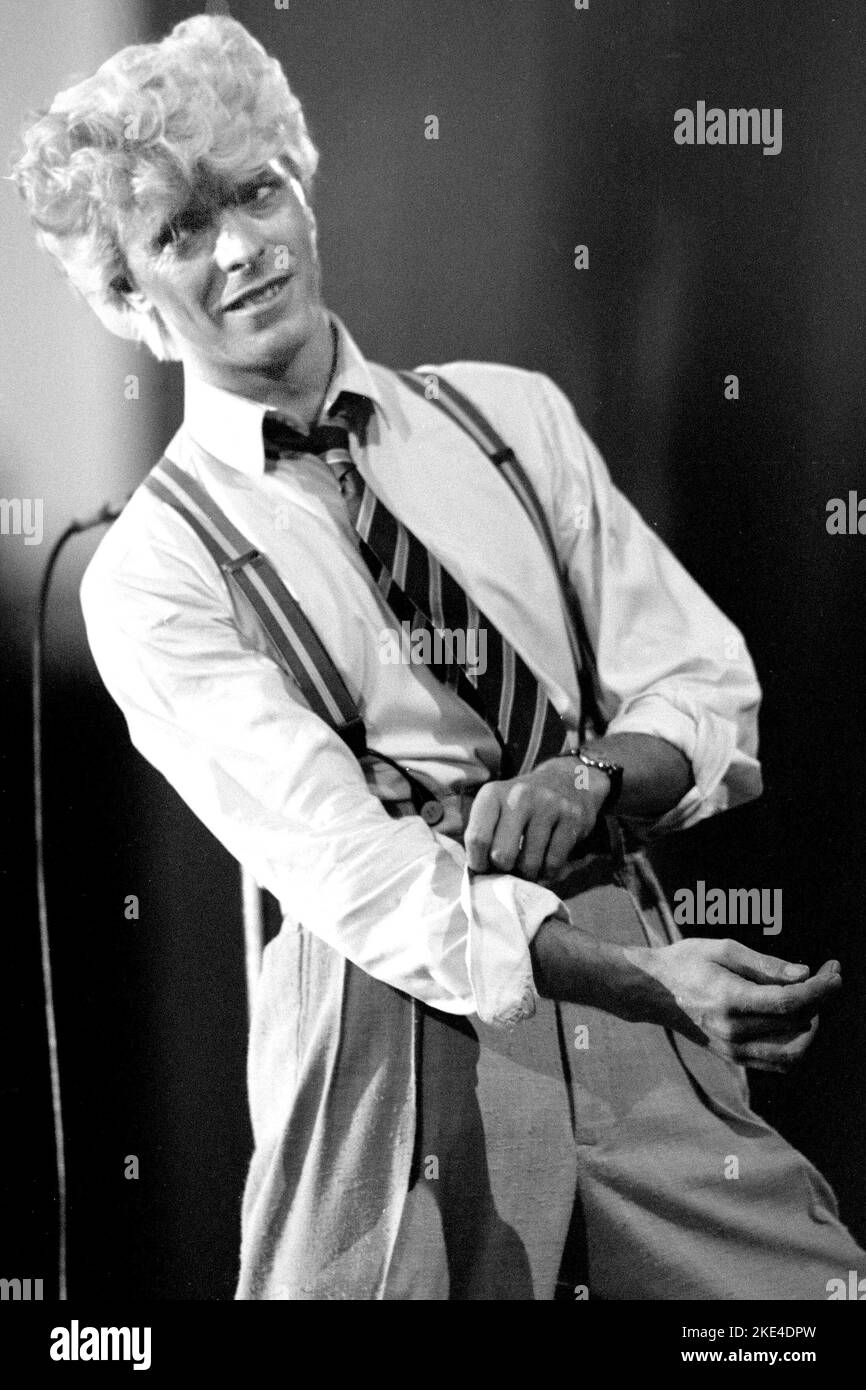 David Bowie in het Feijenoord stadion 1983. Rotterdam-Netherlands ...