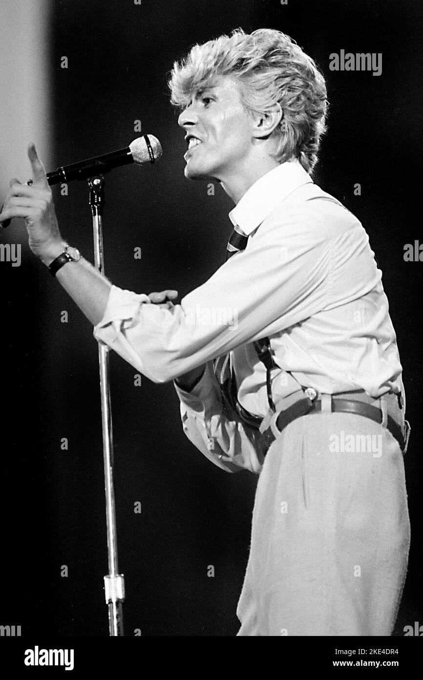 David Bowie in het Feijenoord stadion 1983. Rotterdam-Netherlands ...