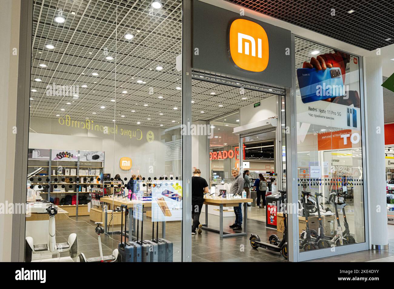 Lviv, Ukraine - October 09, 2022: Xiaomi store in shopping mall galeria Stock Photo - Alamy