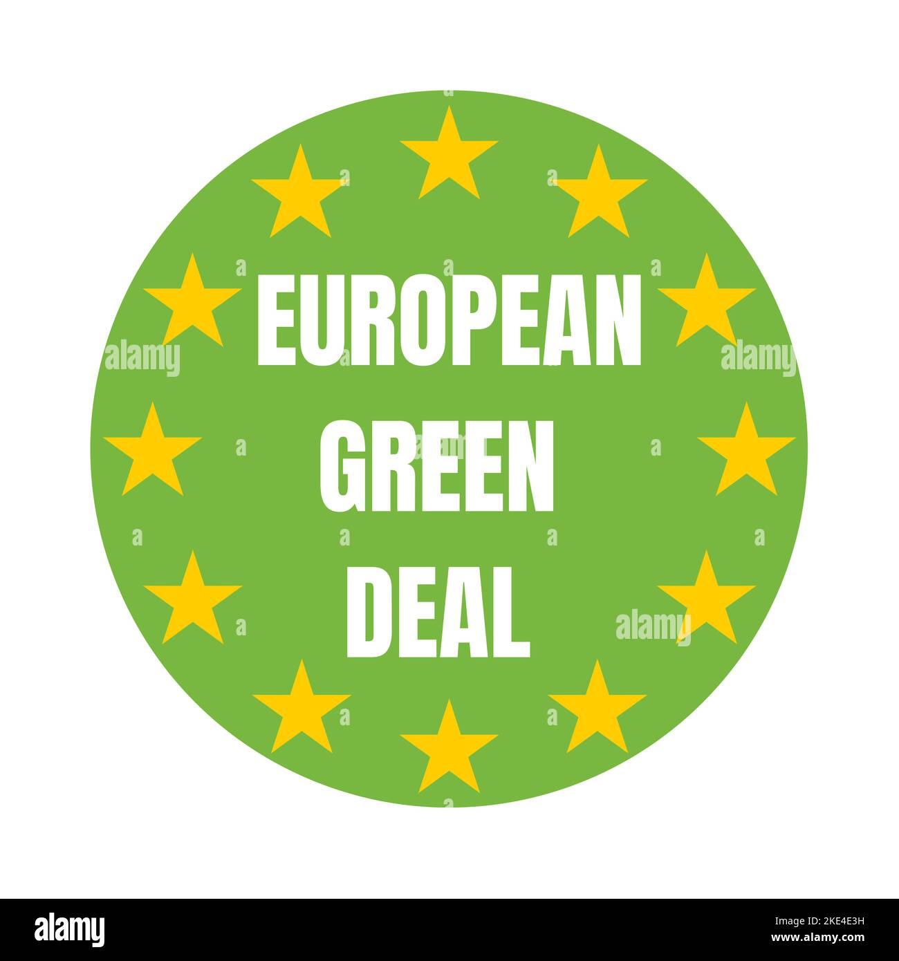 European green deal symbol icon Stock Photo - Alamy