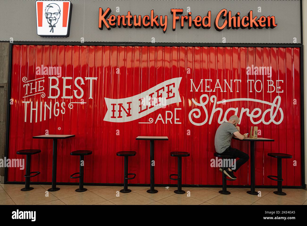 Lviv, Ukraine - October 09, 2022: KFC, Kentucky Fried Chicken. The best ...