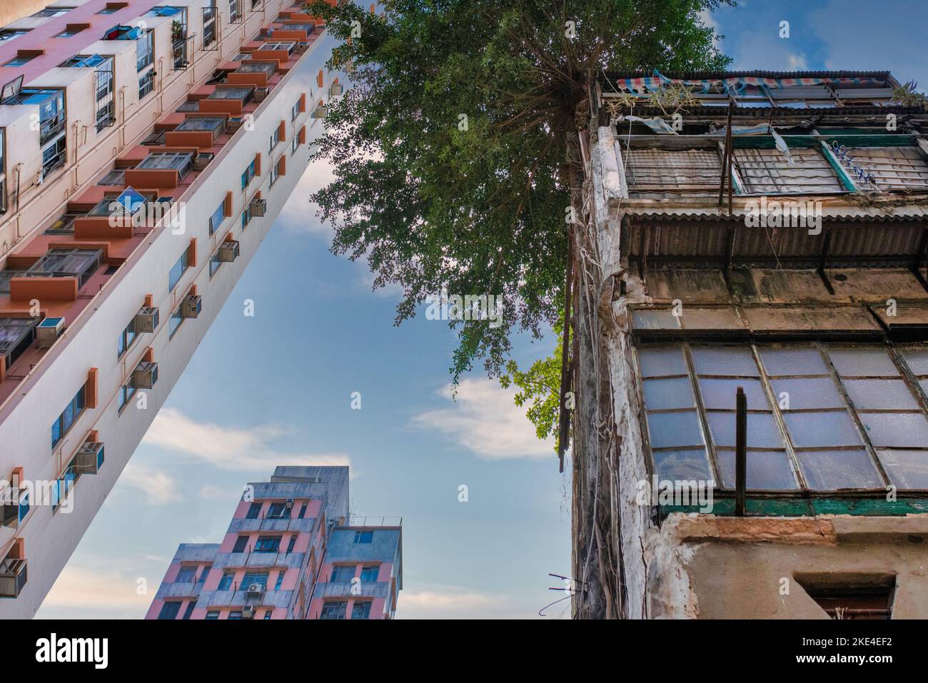 A low angle shot of tall buildings Stock Photo - Alamy