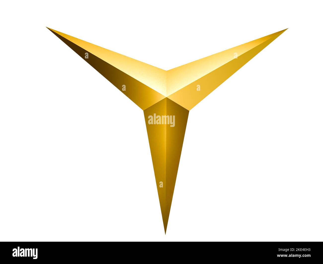 Gold star isolated on white background. Clipping path Stock Photo - Alamy