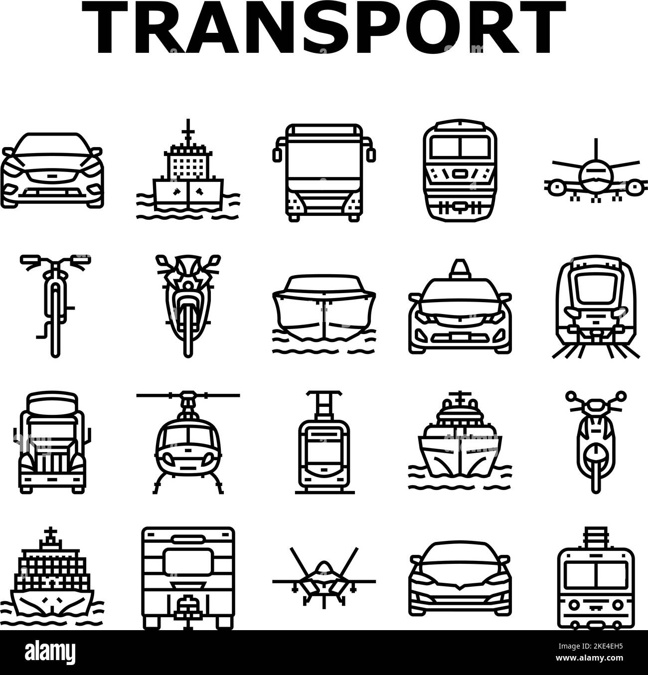 Public transport bus train port bus Stock Vector Images - Alamy