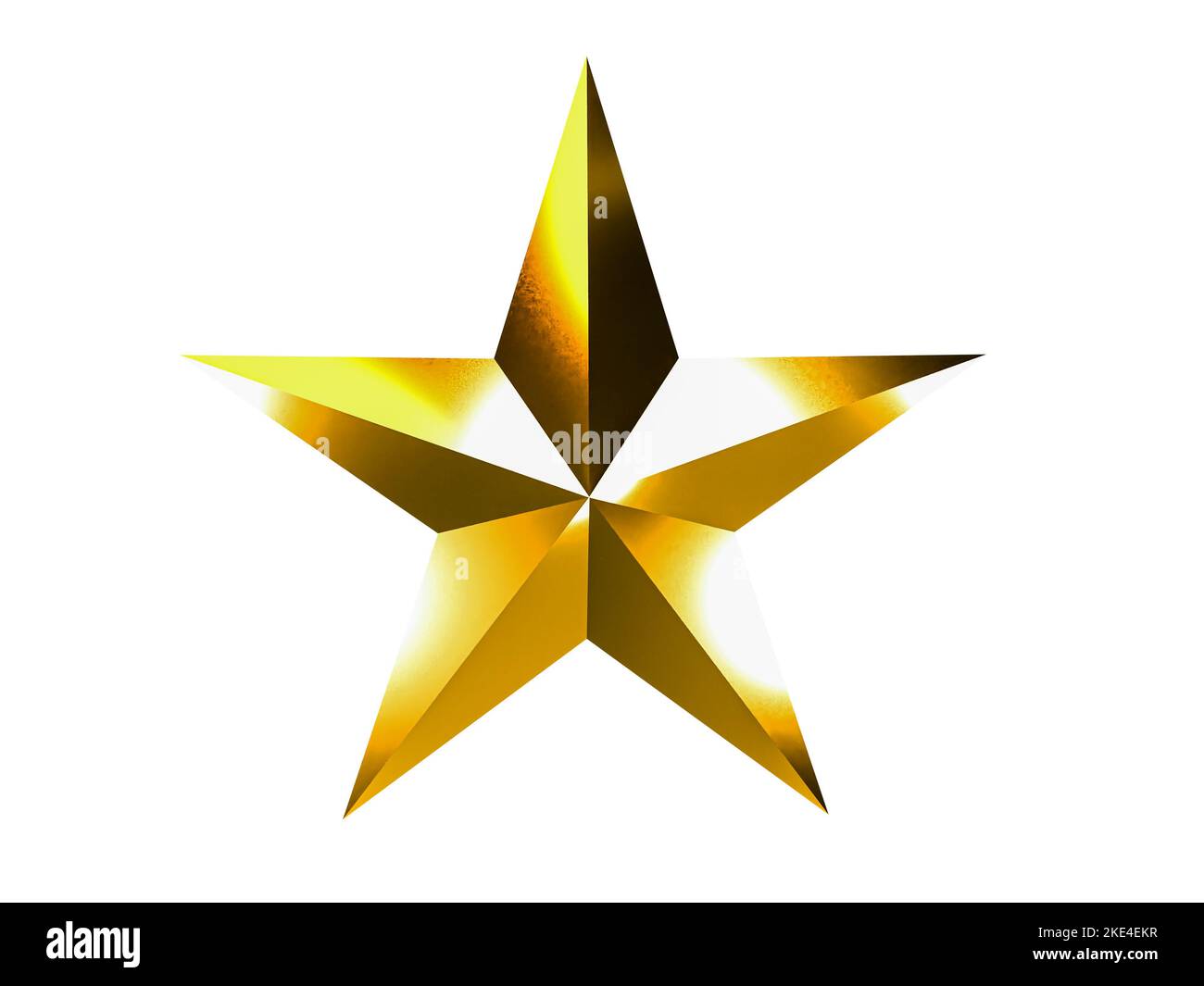 Gold star isolated on white background. Clipping path Stock Photo - Alamy