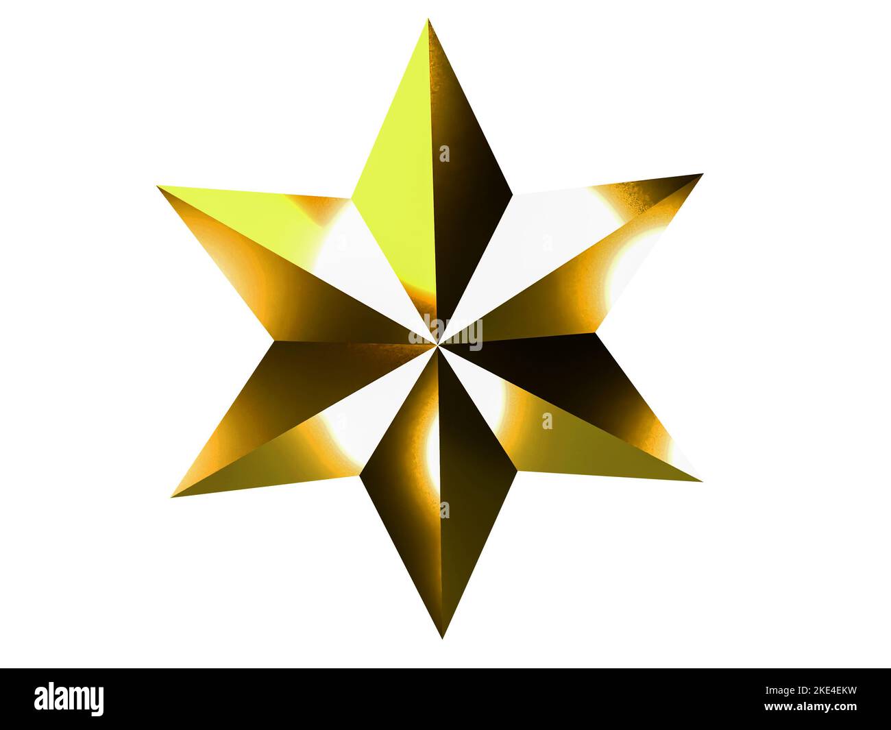 Gold star isolated on white background. Clipping path Stock Photo - Alamy