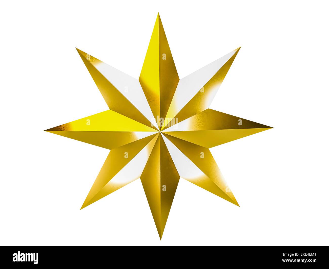 Gold star isolated on white background. Clipping path Stock Photo - Alamy