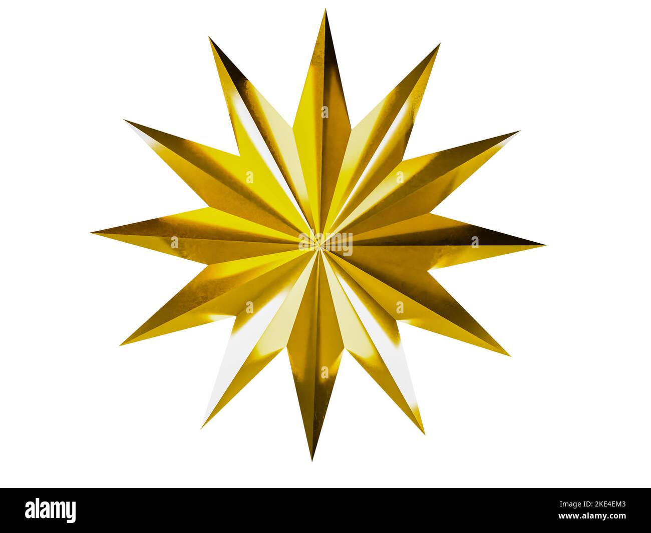 Gold star isolated on white background. Clipping path Stock Photo - Alamy