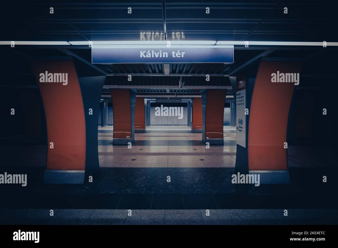A dramatic view of the modern Kalvin ter underground station Stock ...