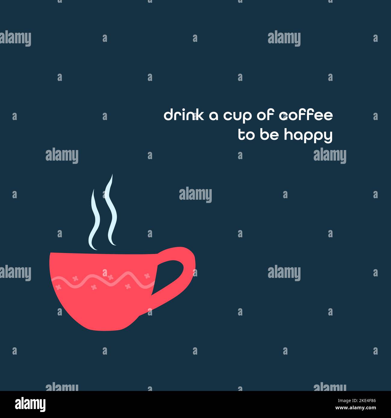 Cup coffee beans lettering Stock Vector Images - Alamy