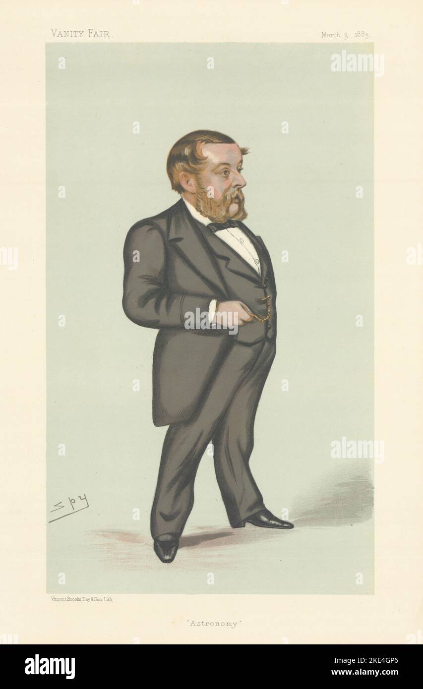 VANITY FAIR SPY CARTOON Richard Proctor 'Astronomy'. Astronomer 1883 ...
