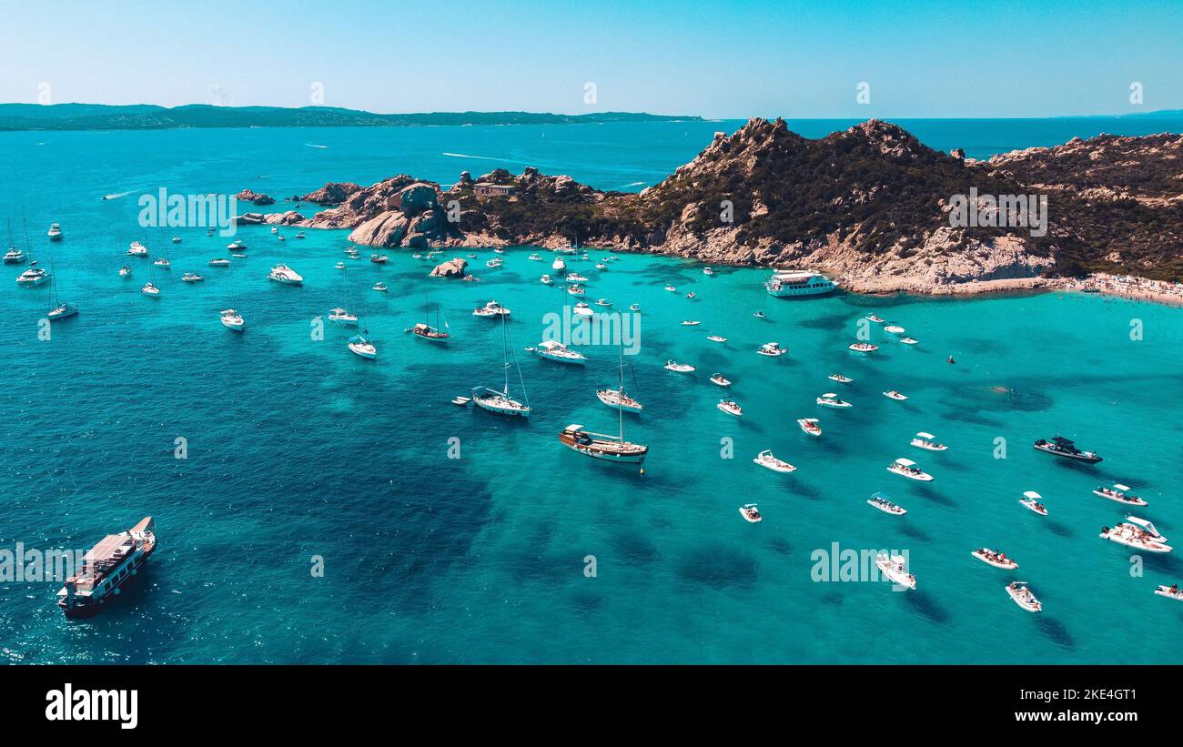 Boats aerial sardinia hi-res stock photography and images - Alamy