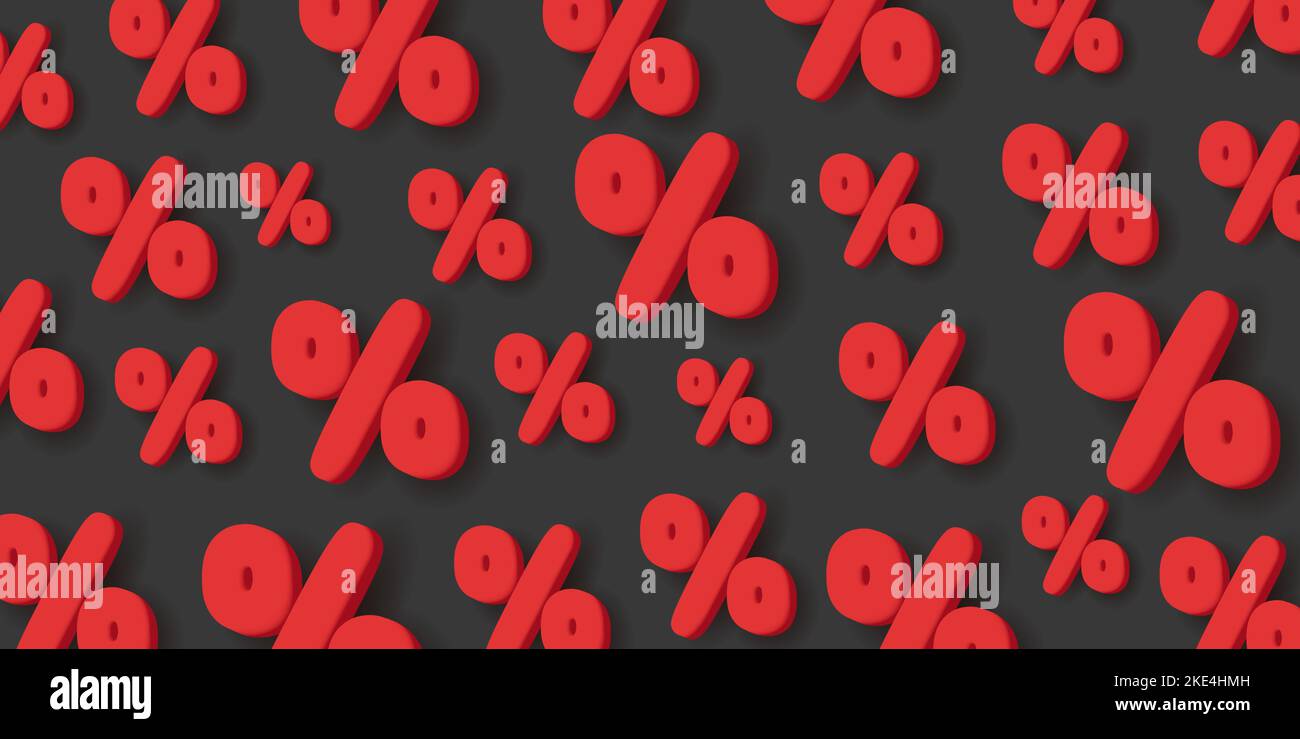Business background with rounded percent symbols red symbols of ...