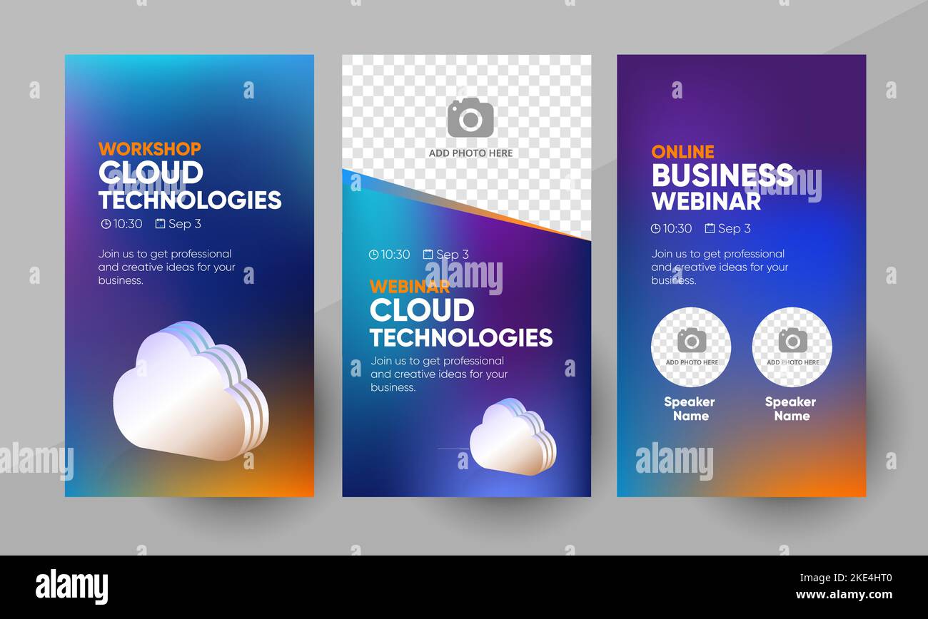 Business webinar banner template for social media story banner ...