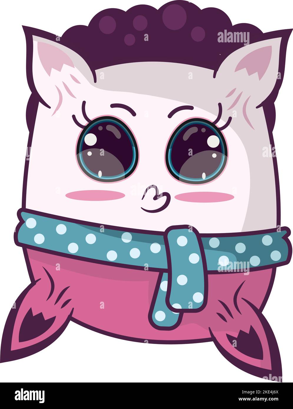 A cute funny cartoon character isolated on white background Stock ...