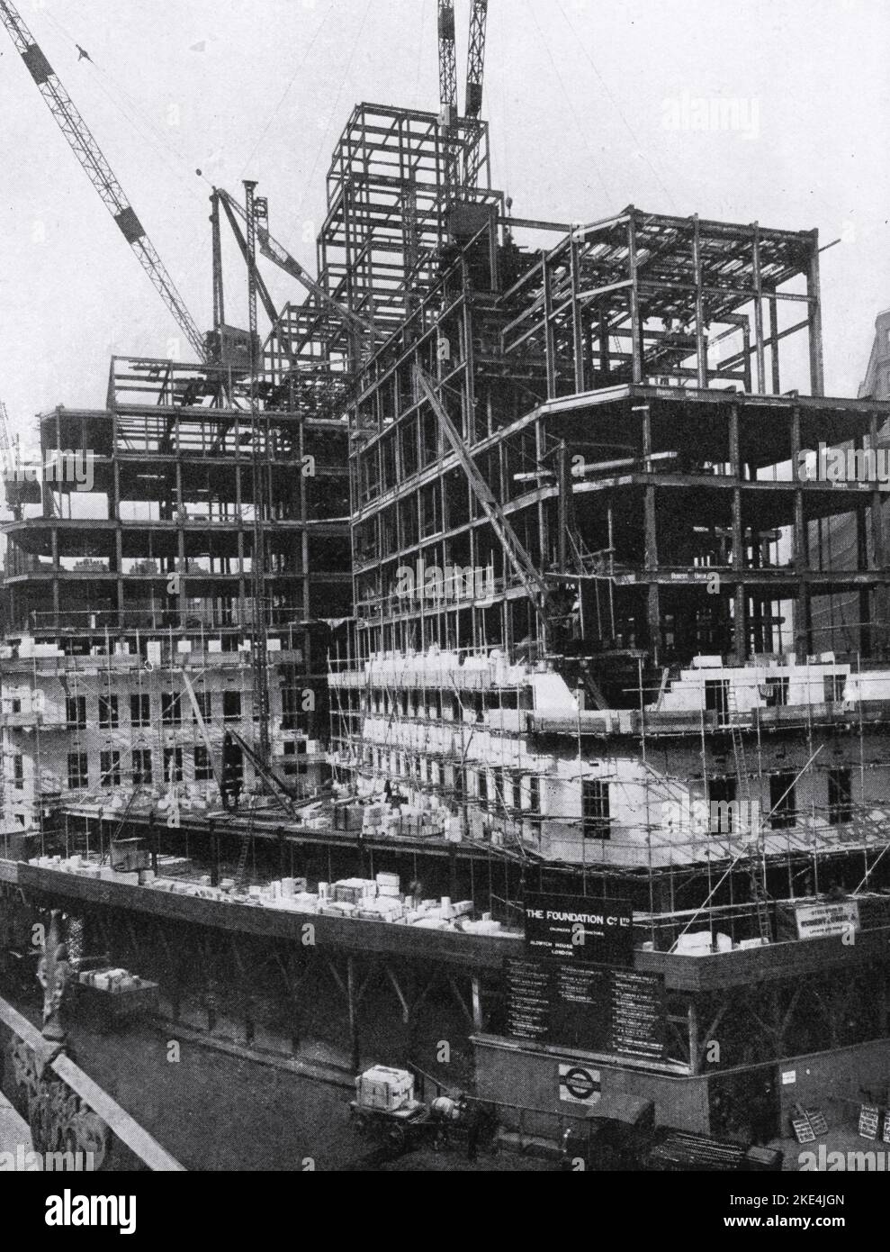 The construction of 55 Broadway, Westminster, London, 8th September ...