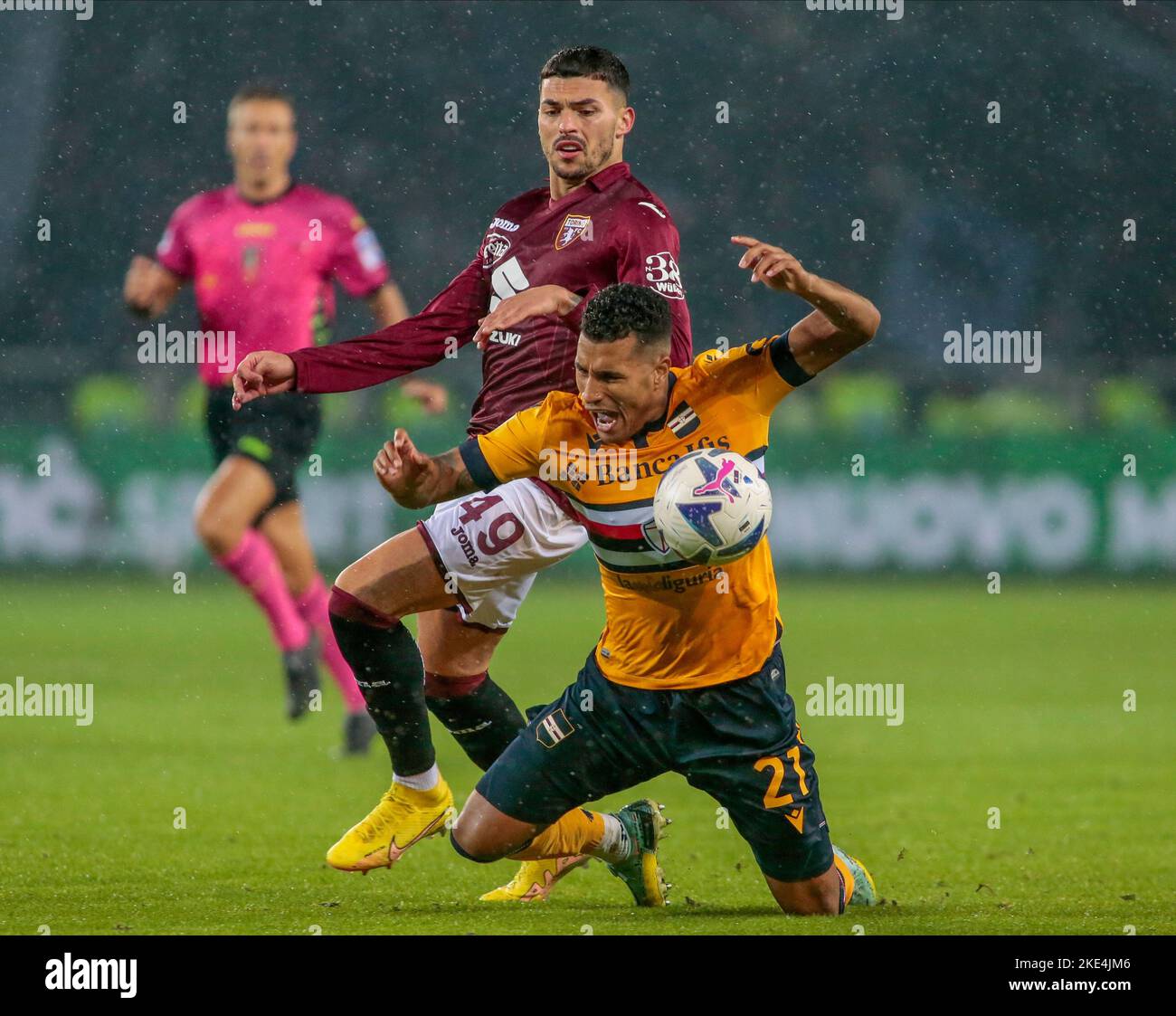 Jelson Murillo of UC Sampdoria and Nemanja Radonjic of Torino Fc during ...