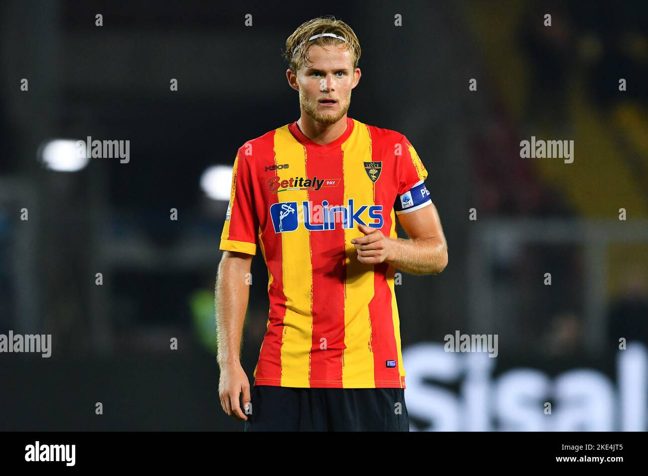 Morten Hjulmand, midfielder of Lecce, during the Italian championship ...