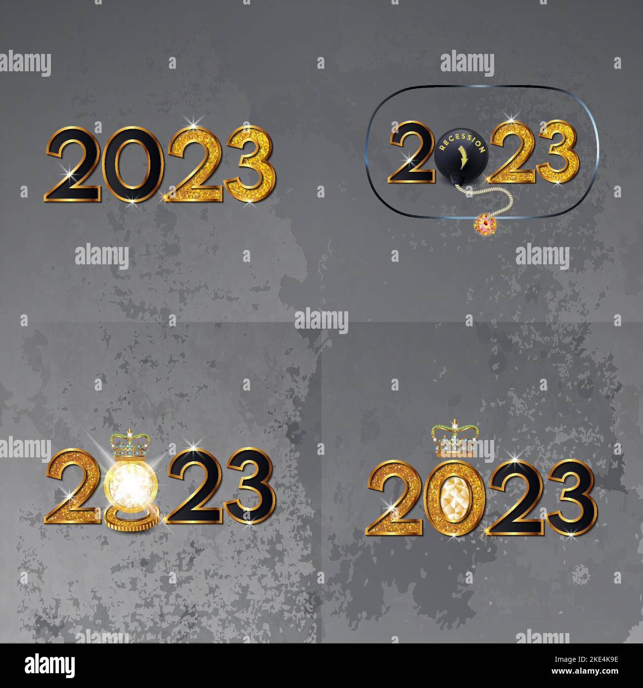Year 2023 golden numbers Stock Vector Images - Alamy