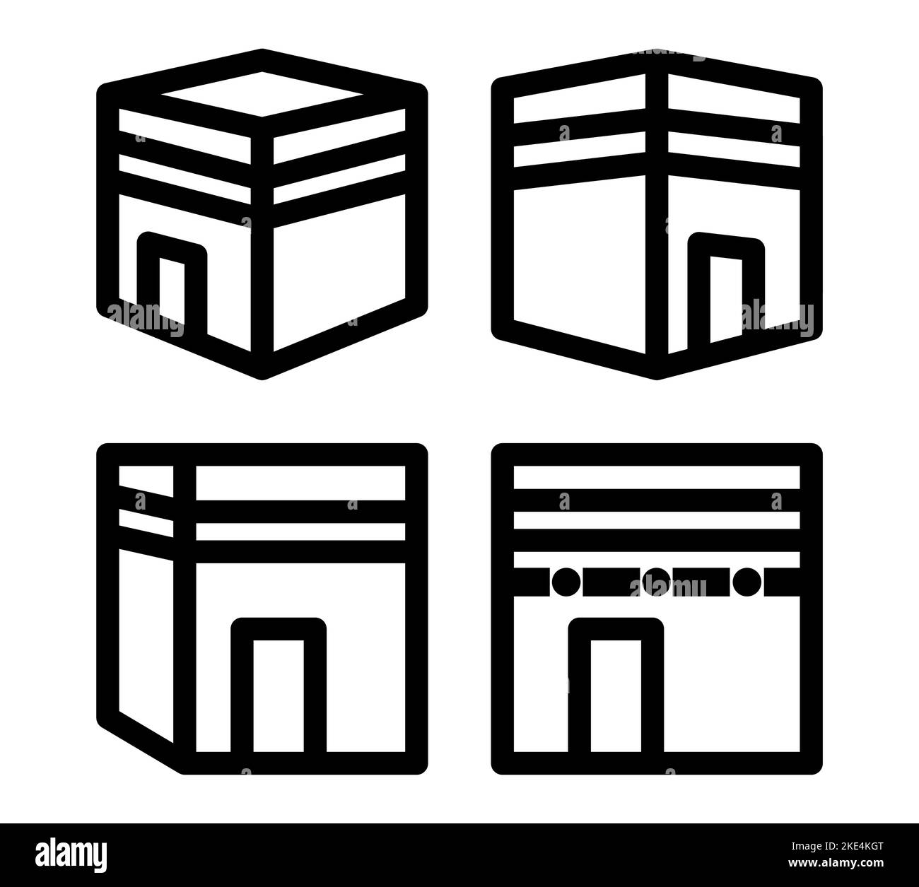 kaaba line icons set. Thin line icons set. Simple vector icons eps10 ... kaaba line icons set. Thin line icons set. Simple vector icons eps10 ...