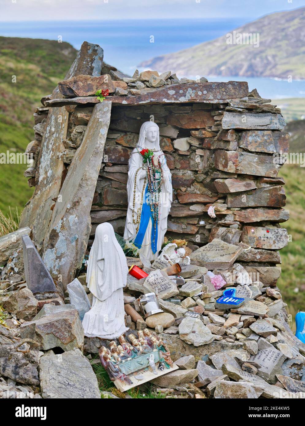 Shrine of Saint Eigne at the top of the Mamore Gap on the Wild Atlantic ...
