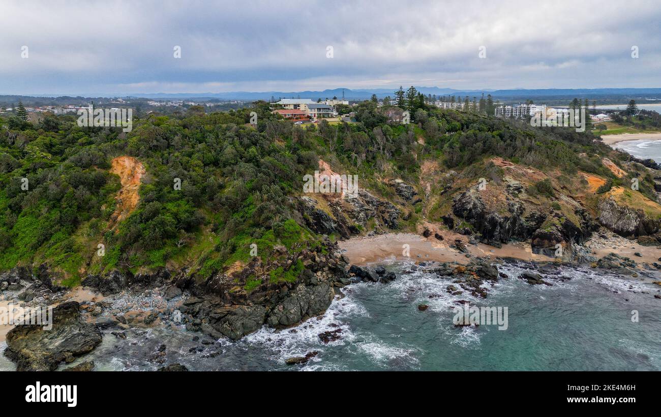 An Aerial view of Windmill Hill Reserve in Port Macquarie, Australia ...