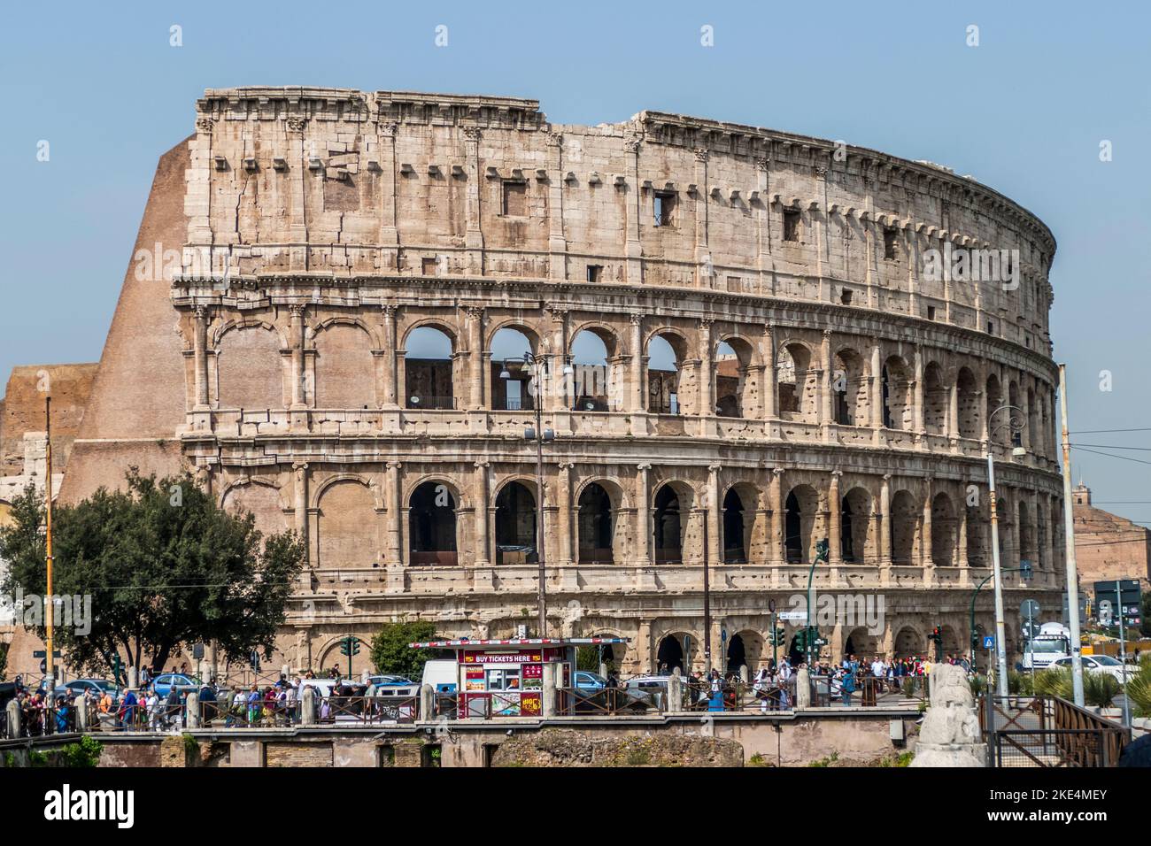 Rome, Italy - 04/05/2017: the famous amphitheater Colosseum Stock Photo ...