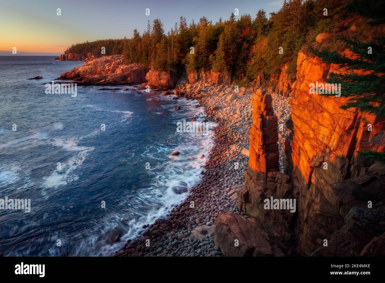 Monument Cove, Acadia National Park, Maine, United States Stock Photo ...