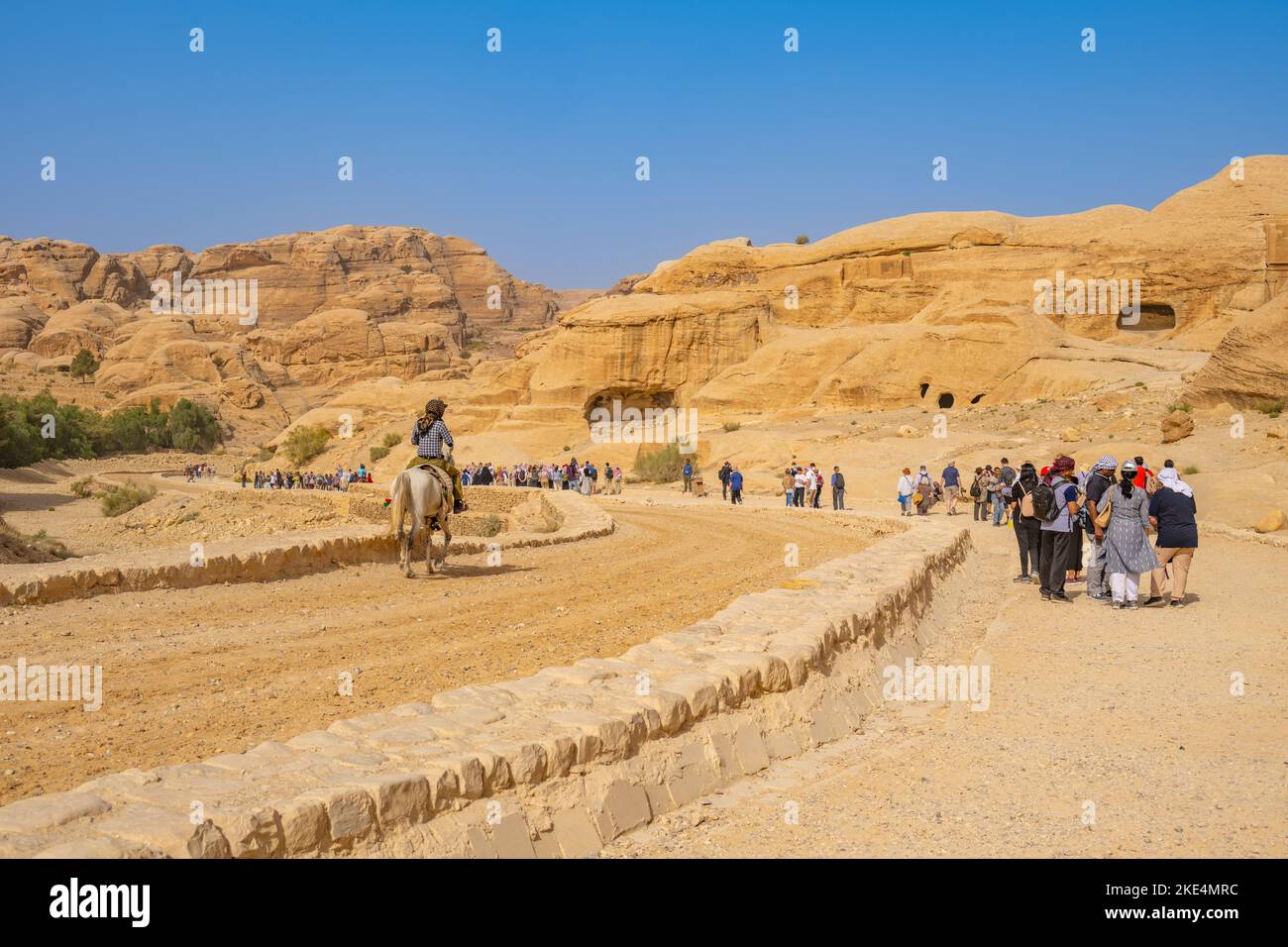 The entry path passing the Djin Blocks heading towards As Siq and the ...