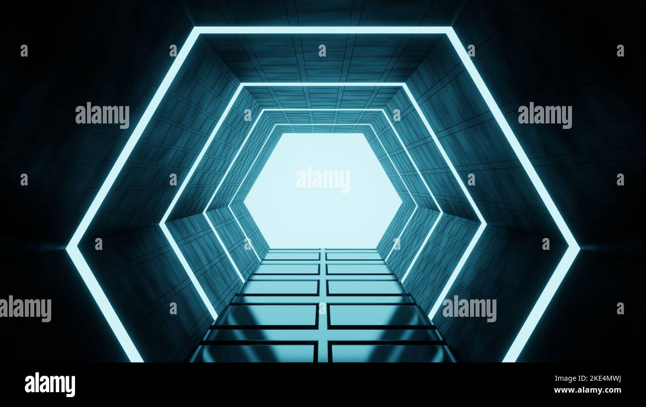 Hexagonal tunnel hi-res stock photography and images - Alamy
