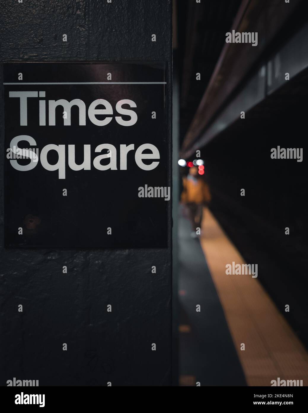 A sign that shows the name of the metro station in which the photo was ...