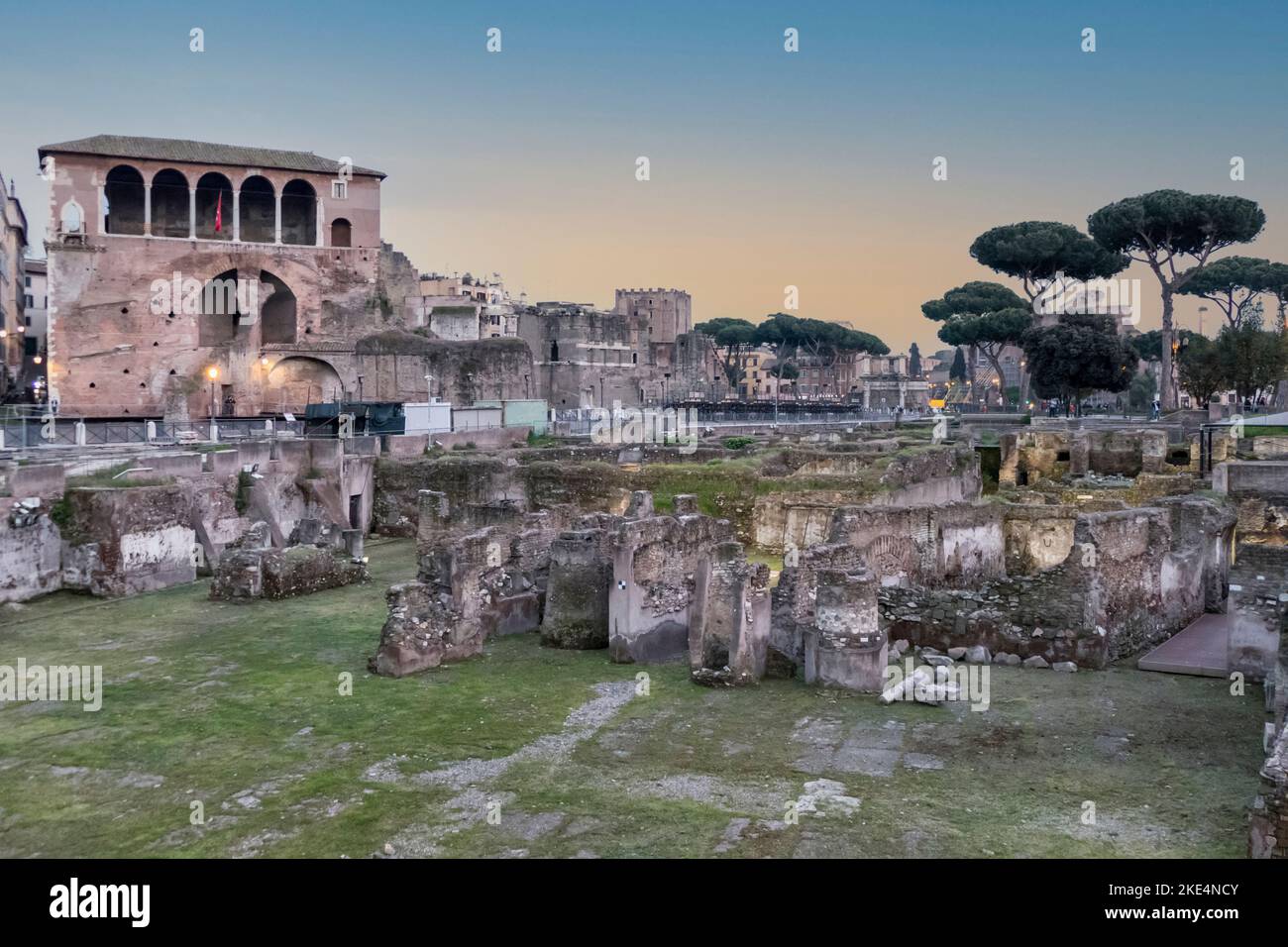 The Roman Forum in Rome at sunset Stock Photo - Alamy