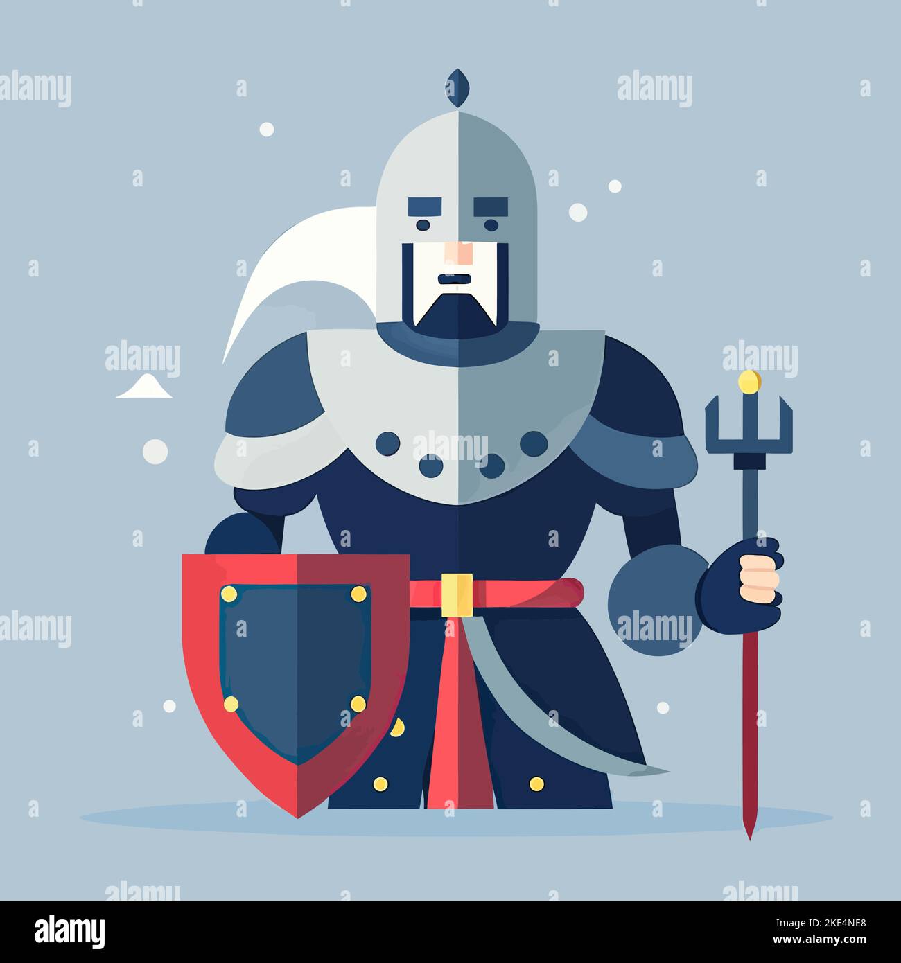 A colourful illustration of the knight in his armour Stock Vector Image ...