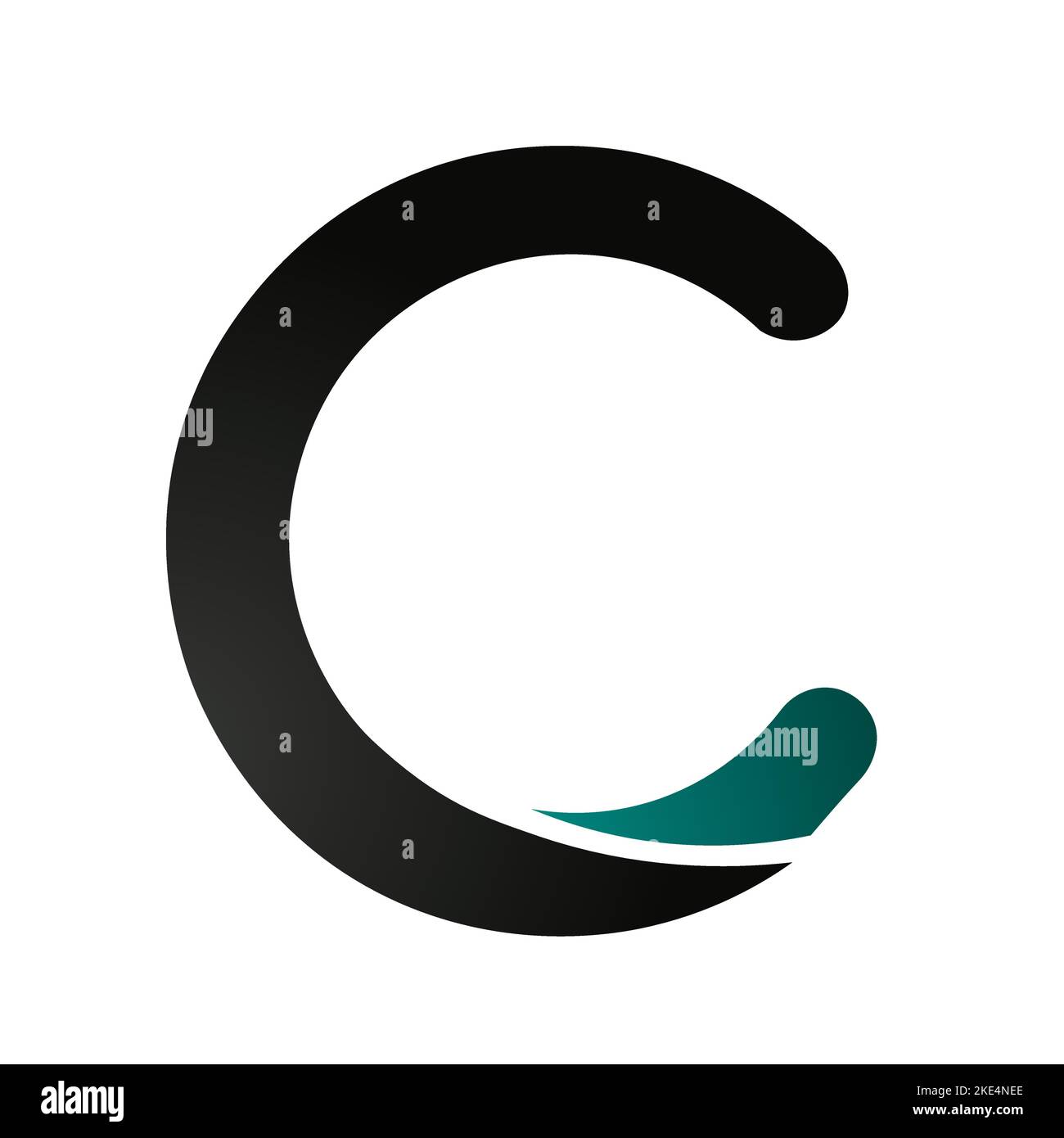 A black and blue letter C on a white background for cool logo Stock ...